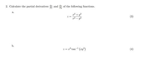 Solved Calculate The Partial Derivatives Xz And Yz Of Chegg