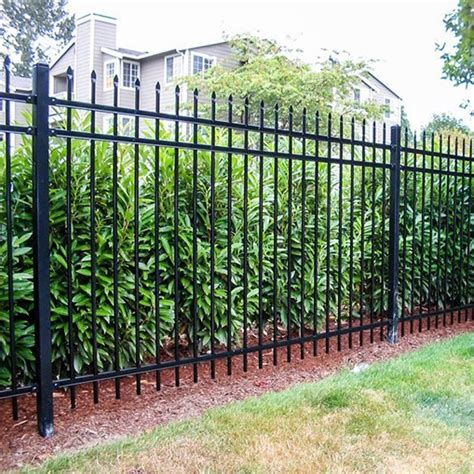Wrought Iron Fence Panels 6ft 8ft Powder Coated Galvanized Aluminum