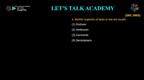 Benthic Organisms In Lakes And Seas Are They Producers Herbivores