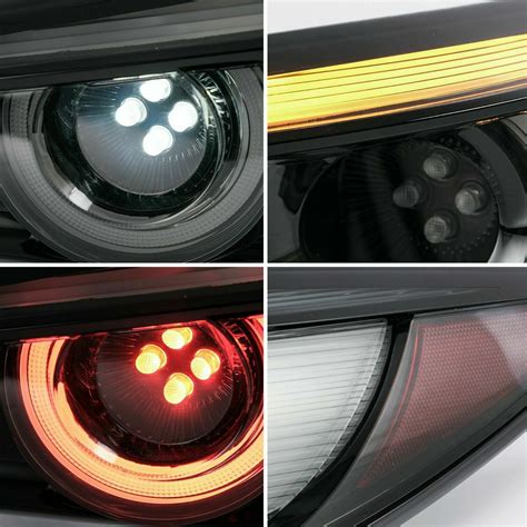 Smoked 3d Led Stripe Tail Lights For 2014 2018 Mazda 3 Led Indicator