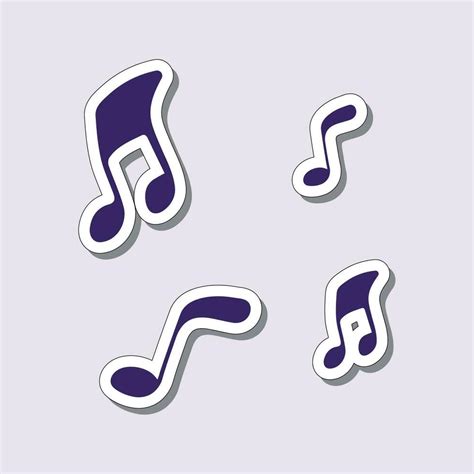 Pegatinas Música Notas 34526285 Vector En Vecteezy