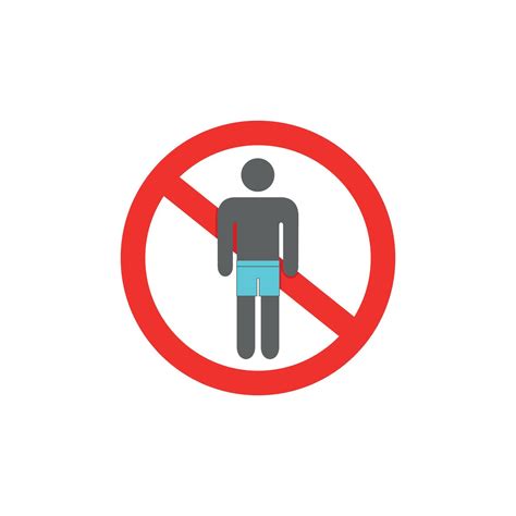 The Design Of The No Topless Warning Templete 50104392 Vector Art At