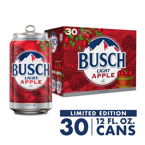 Busch Light Apple American Beer 30 Cans 12 Fl Oz Fred Meyer