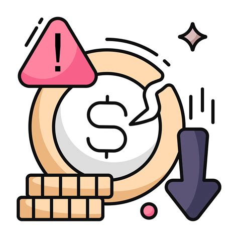 Editable Design Icon Of Dollar Value Decrease 33491434 Vector Art At