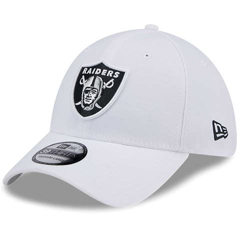 Mens New Era White Las Vegas Raiders Main 39thirty Flex Hat