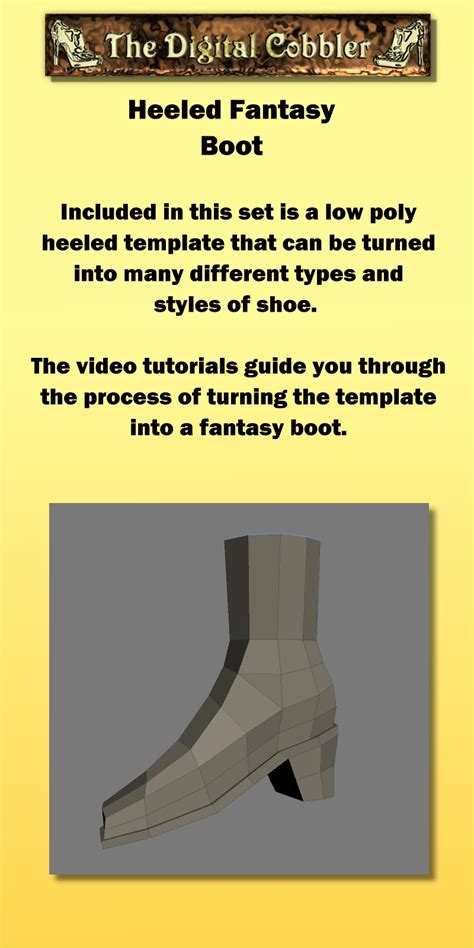the digital cobbler fantasy boot tutorial tutorials learn 3d fugazi1968