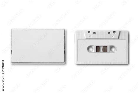 Blank Cassette Tape Mockup With Cover Isolated On A Background 3d