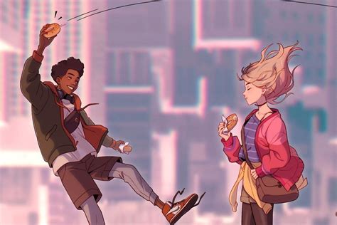 Miles And Gwen Spiderman And Spider Gwen Spider Gwen Art Marvel