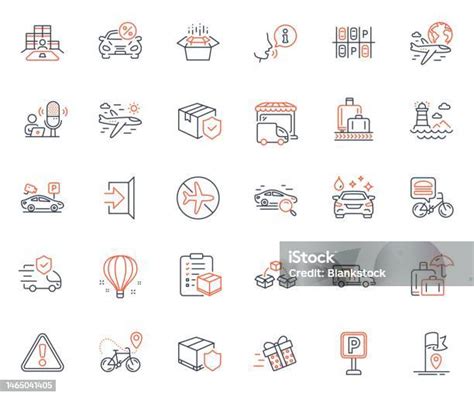 교통 아이콘을 설정합니다 트럭 운송 소포 체크리스트 및 현재 배달 웹 요소로 포함된 아이콘입니다 벡터 0명에 대한 스톡 벡터 아트 및 기타 이미지 Istock