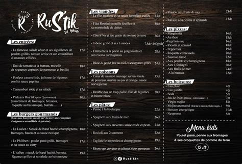 Rustik Restaurant Ariana Menu Prix Et Avis Kharjet Tn
