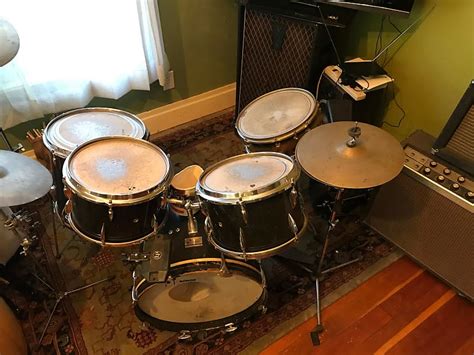 Sonor Tear Drop Jazz 1965 Metalic Flake Black Reverb