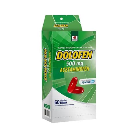 Dolofen 500 Mg 60 Capsulas Alivio Rápido Para Dolores Musculares