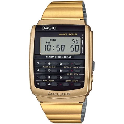 Casio Vintage Calculator Watch Gold Ca506g 9avt Halifax Watch Company