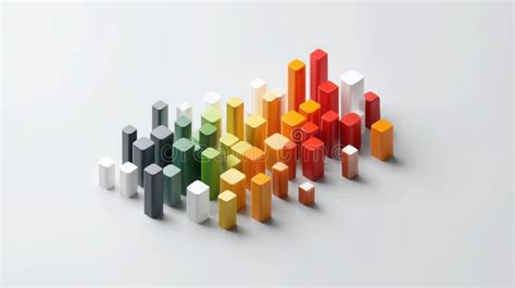 Colorful Line Of Blocks Displaying A Visual Representation Of Data