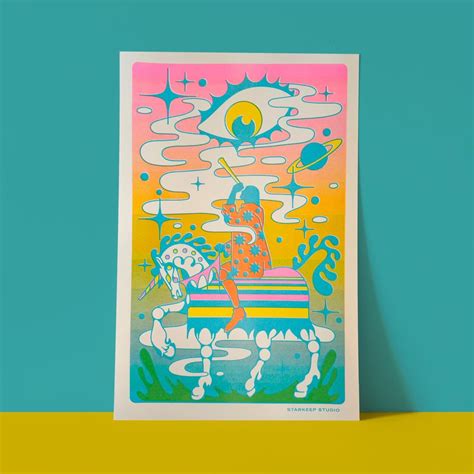 Seeker Risograph Print 11x17 Riso Print Etsy Risograph Print