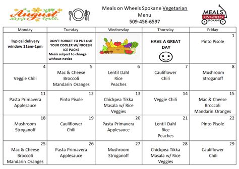 Meals On Wheels Menu — Meals On Wheels Spokane Feeding Seniors Since 1967