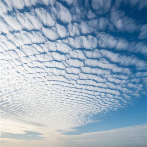 Dramatic Altocumulus Cloud Formation In A Vibrant Blue Sky Ai Generated