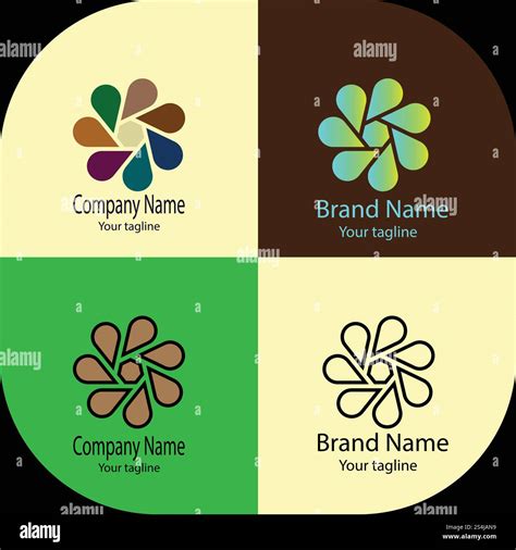 Beautiful Unique Logo Design With Four Different Designs Of The Same