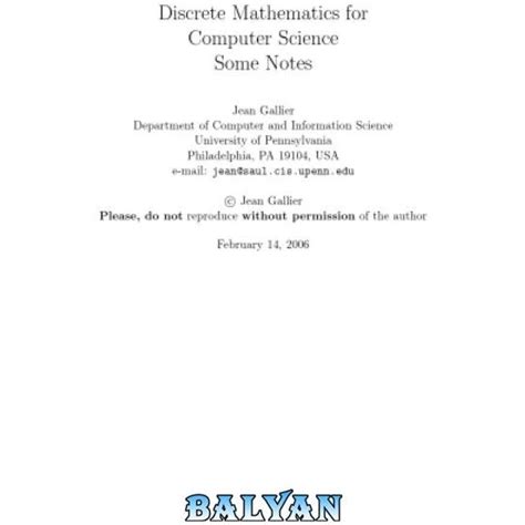 خرید و قیمت دانلود کتاب Discrete Mathematics For Computer Science ترب