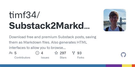 Github Timf34substack2markdown Download Free And Premium Substack Posts Saving Them As