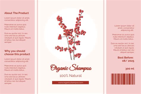 Elegant Shampoo Label Label Template