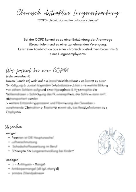 Study Sheet Copd Etsy