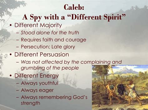 Ppt Caleb A Spy With A “different Spirit” Powerpoint Presentation