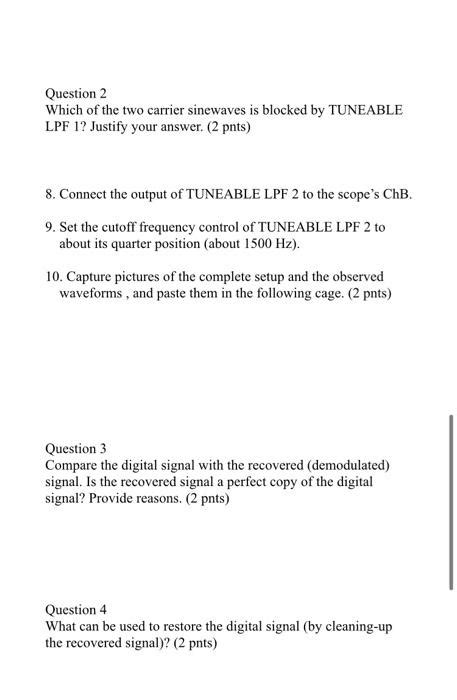 Solved Part A Bfsk Modulation 1 Implement The Setup Shown