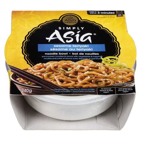 Simply Asia Sesame Teriyaki Noodle Bowl 240 G Powells Supermarkets