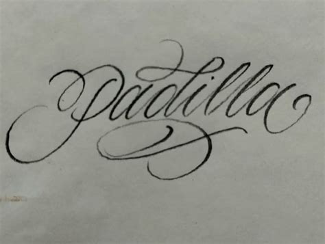 Padilla In 2024 Tattoo Lettering Lettering Cursive Martin In