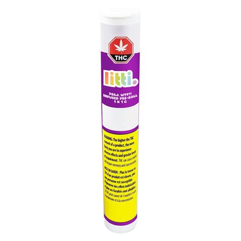 Litti Pbandj Wtf Infused Pre Roll 1x1g Sessions Cannabis