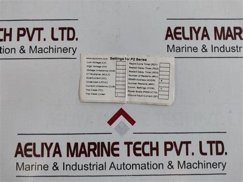 Symcom Motor Saver Ms777 Overload Relay Aeliya Marine