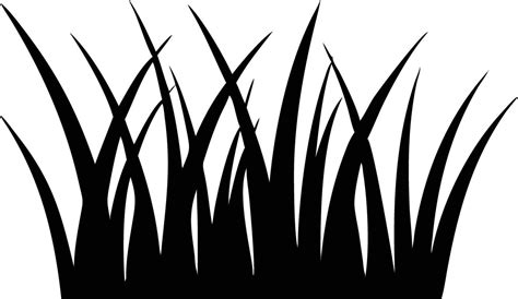 A Simple Black Silhouette Showcases A Bunch Of Grass Blades Against A