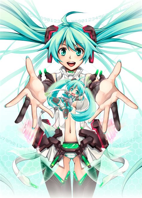 Hatsune Miku And Hatsune Miku Vocaloid Drawn By Windart Danbooru