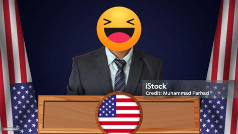 Funny President Of The United States Concept Background With A Laughing