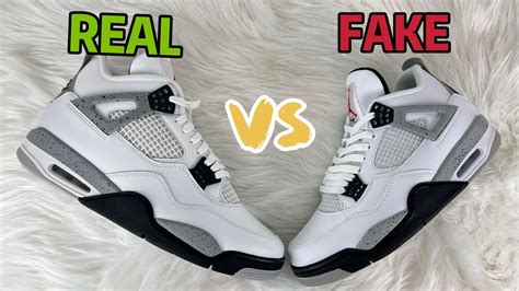 Real Vs Fake Air Jordan 4 White Cement 2025 Youtube
