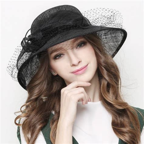 Large Black Bowknot Sinamay Hat Headdecor