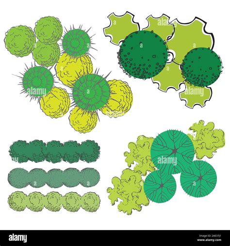 Vector Landscape Plan Treetop Symbols Hi Res Stock Photography And Images Alamy