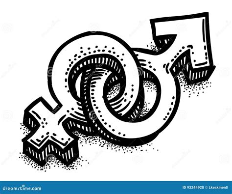 Cartoon Image Of Male Female Sex Symbol Gender Stock Vector
