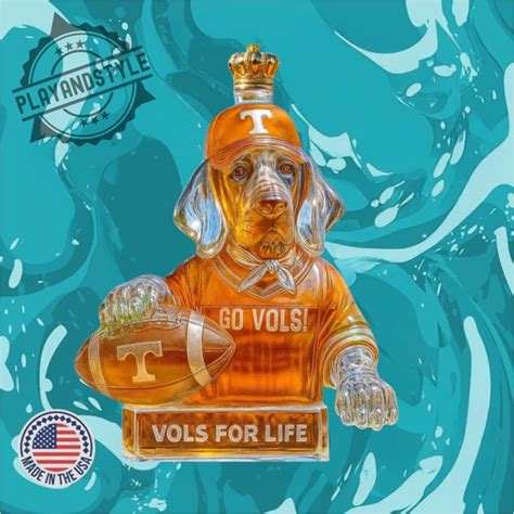 Tennessee Vols Smokey Vols For Life Whiskey Bottle