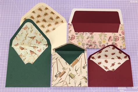 Envelope Folding Pattern Custom Envelope Liners Free Templates