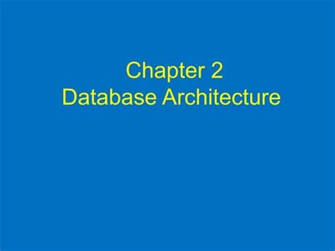 3 Level Architecture Ppt
