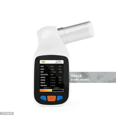 Electronic Medical Pulmonary Spirometer For Measuring Lung Function And Capacity 3d Rendering