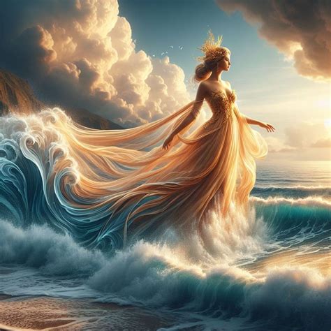 Ocean Sunset Fantasy Goddess Dress