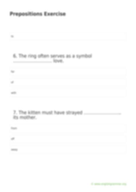 Solution Prepositions Exercise Studypool