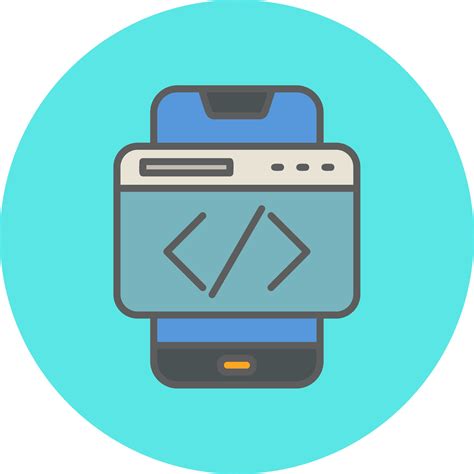 smartphone coding vecto icon 38166982 vector art at vecteezy