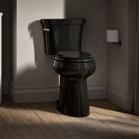 Kohler Highline Black Elongated Chair Height Toilet Bowl 12 In Rough In