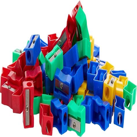 Plastic Pencil Sharpeners Assorted Pack Of 100 Tesco Groceries