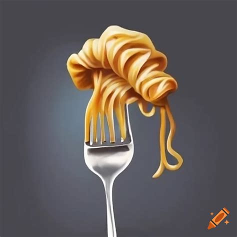 Chef Hat Wearing Fork Twirling Pasta On Craiyon