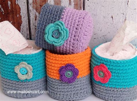 Small Bins For Tishu Crochet Box Crochet Patterns Crochet Round